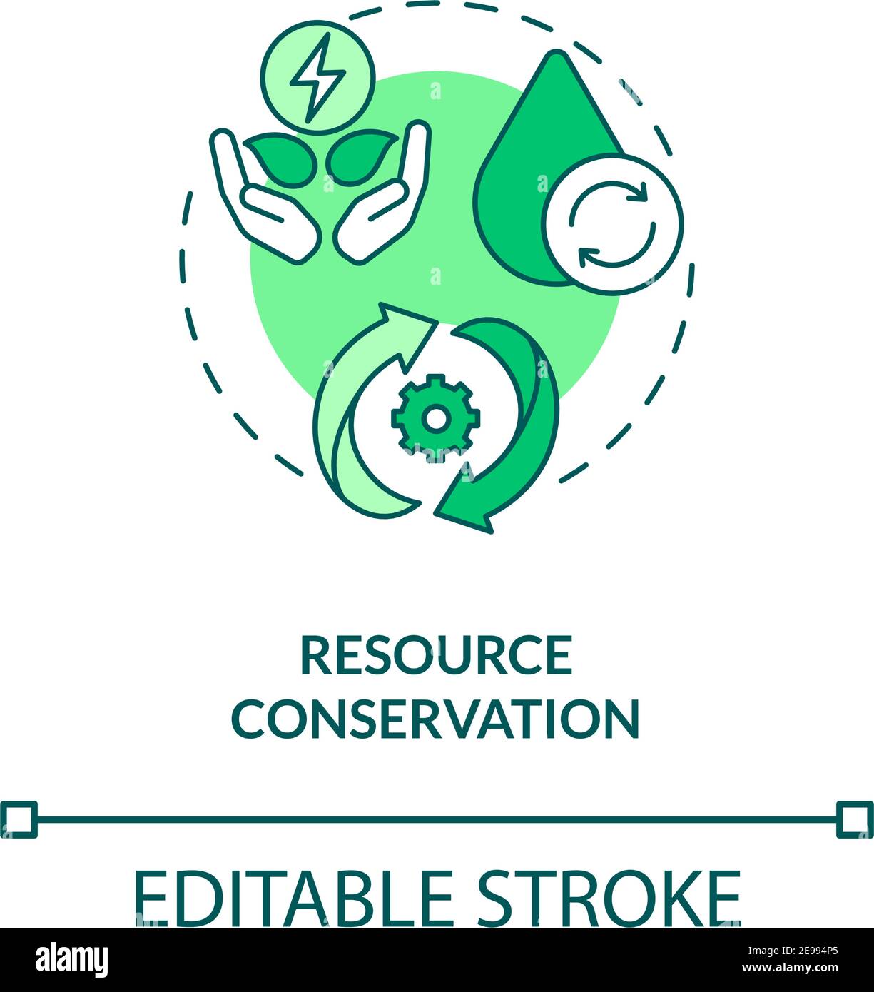 Resource conservation concept icon Stock Vector Image & Art - Alamy
