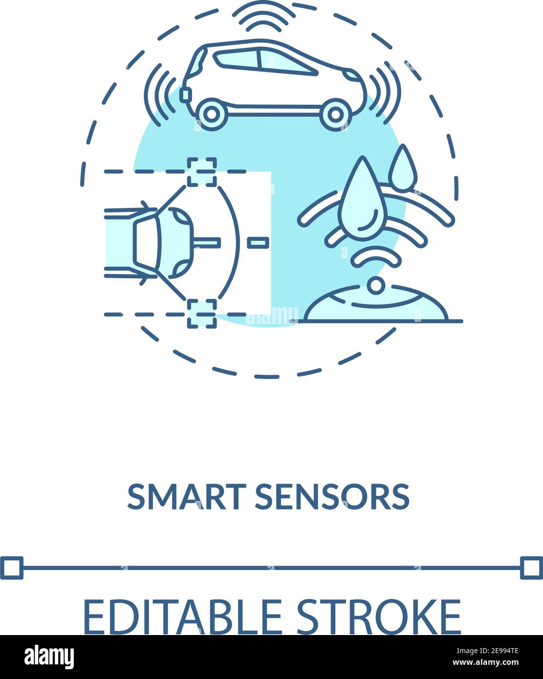 Smart sensors concept icon Stock Vector Image & Art - Alamy
