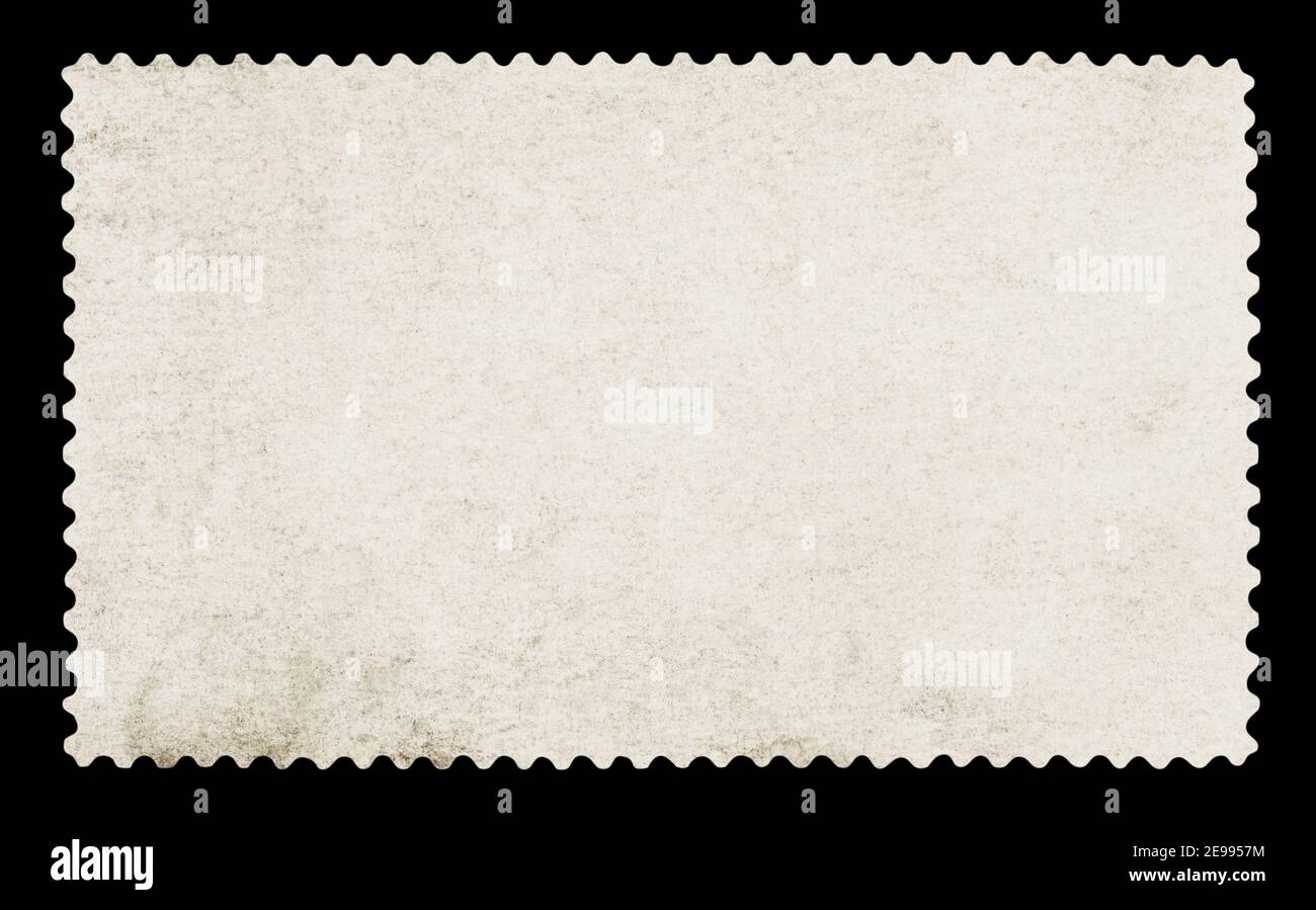 Blank postage stamp - Isolated on Black background Stock Photo - Alamy