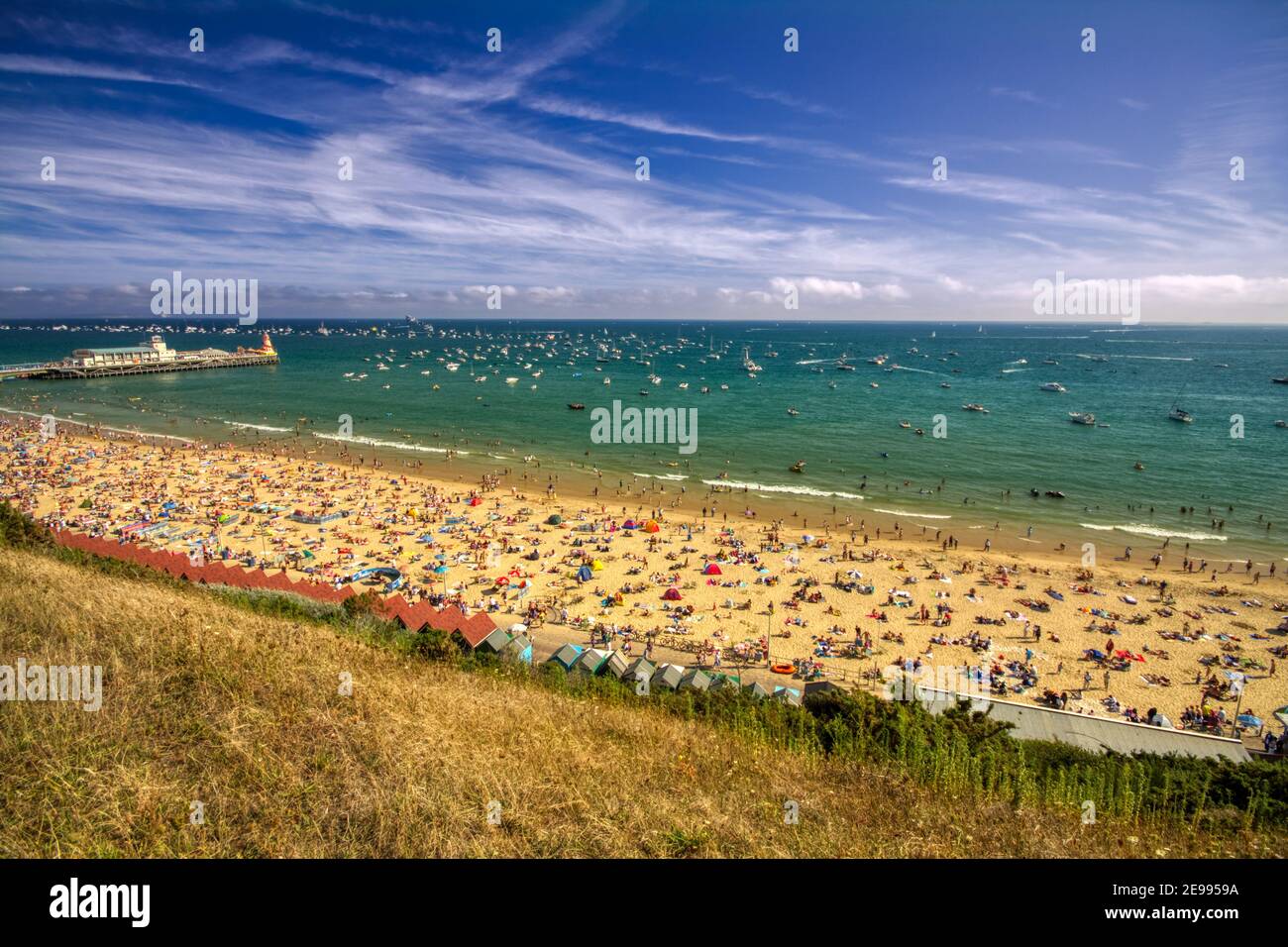 The Summer Crowds - Bournemouth, Dorset Stock Photo - Alamy