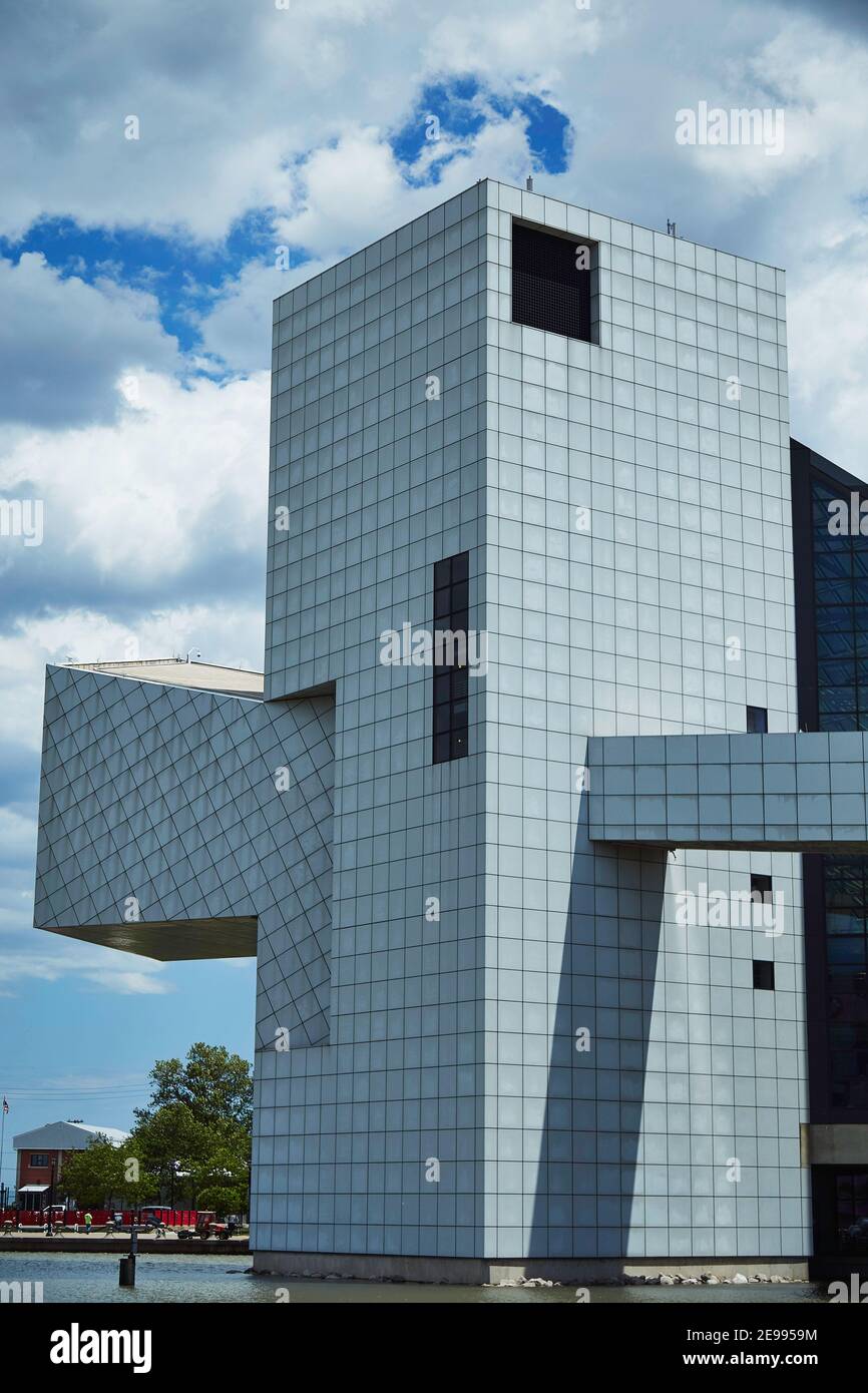 Back tower of the Rock and Roll Hall of Fame Stock Photo - Alamy