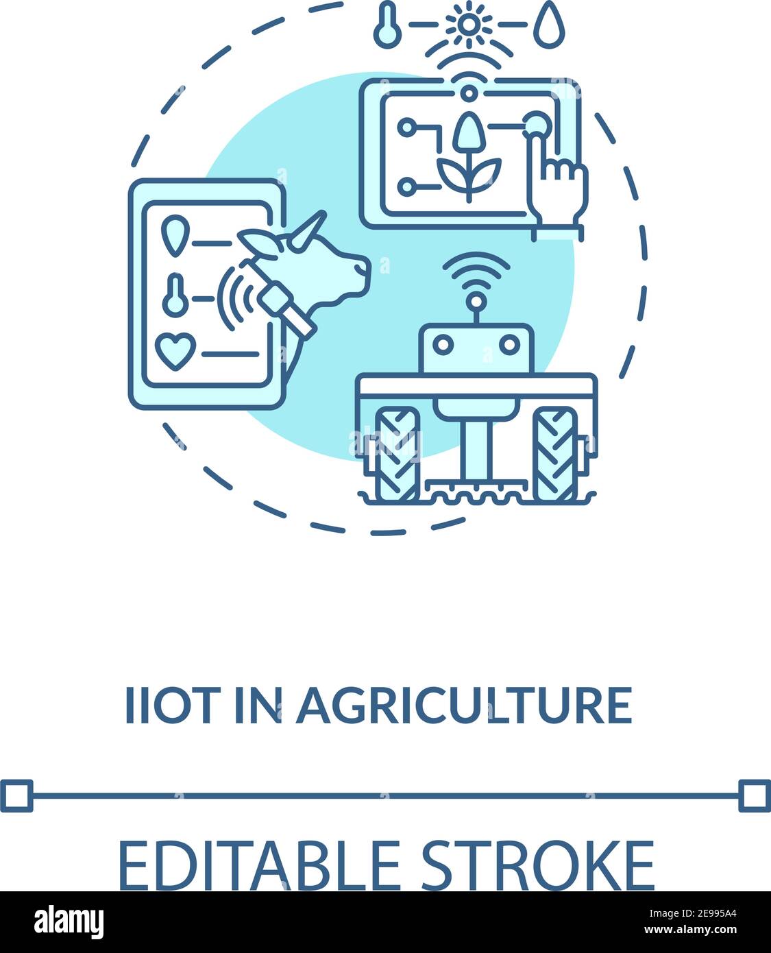 IIoT in agriculture concept icon Stock Vector Image & Art - Alamy