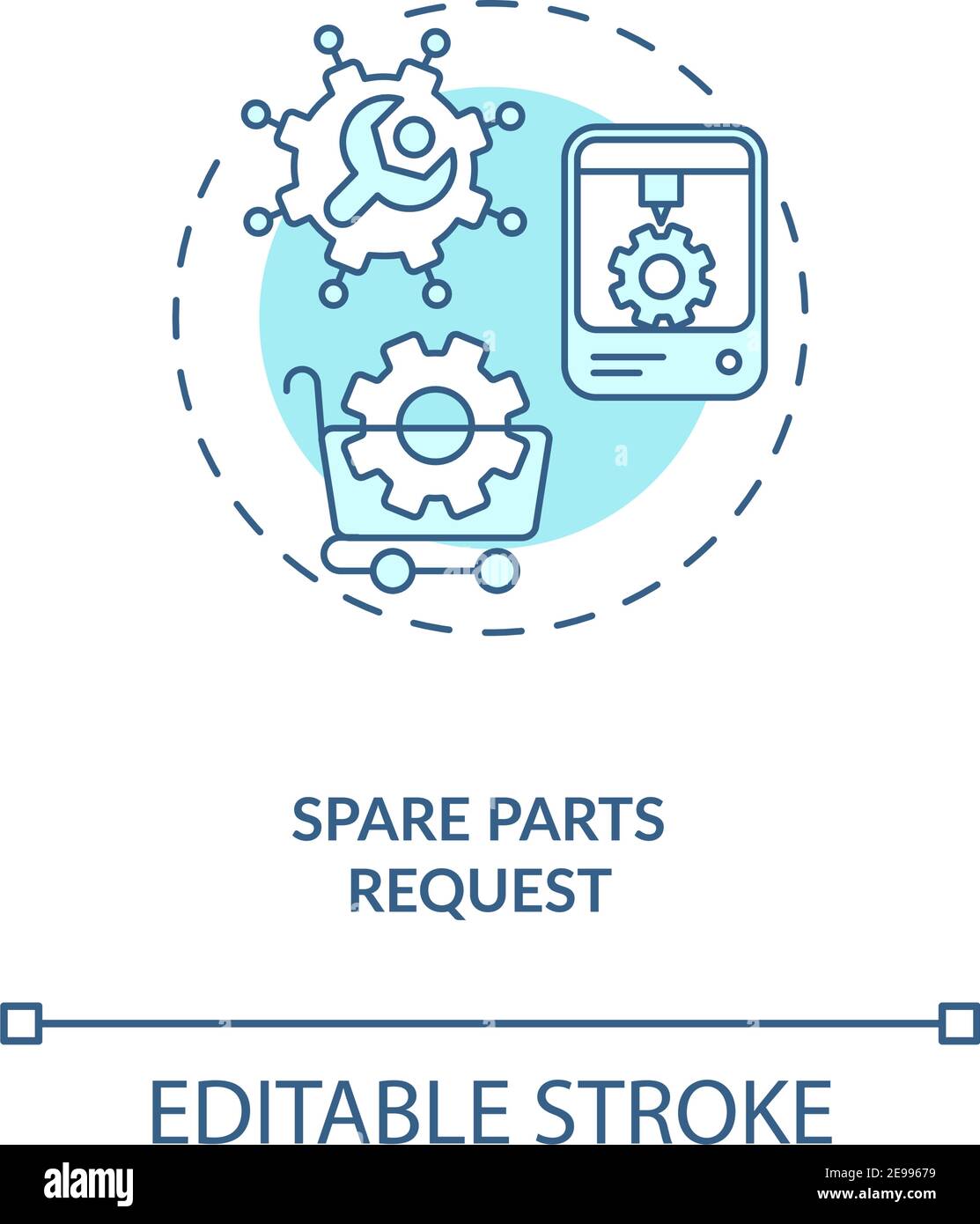 Spare parts request concept icon Stock Vector Image & Art - Alamy