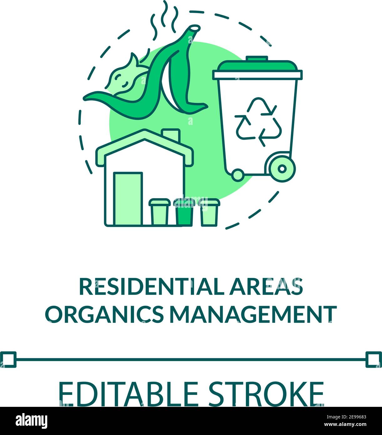 Residential areas organics management concept icon Stock Vector Image ...