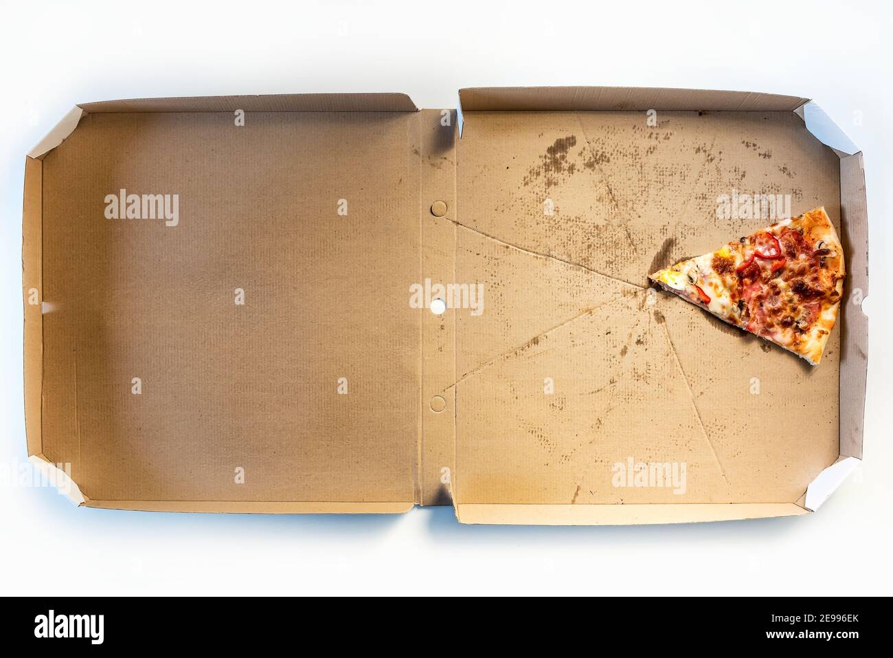 Last slice pizza in box hi-res stock photography and images - Alamy