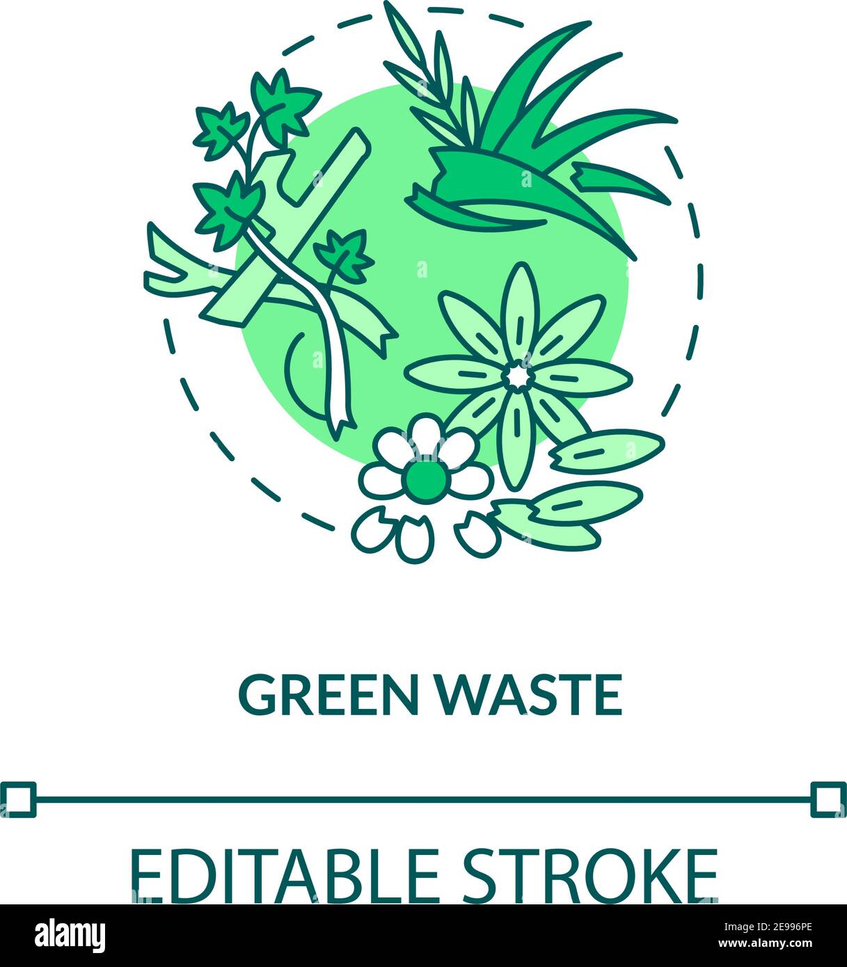 Green waste concept icon Stock Vector Image & Art - Alamy