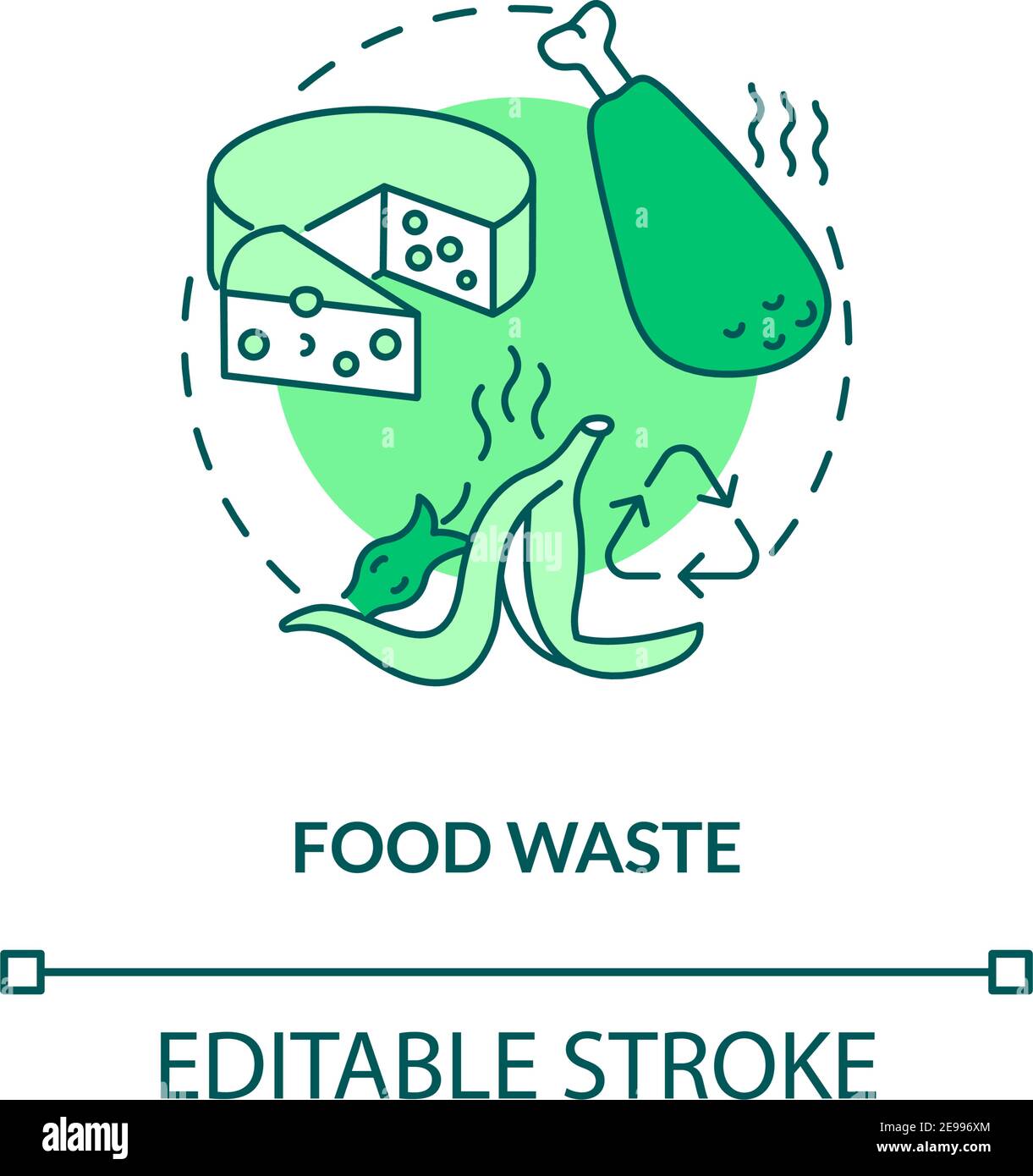 Food waste concept icon Stock Vector Image & Art - Alamy