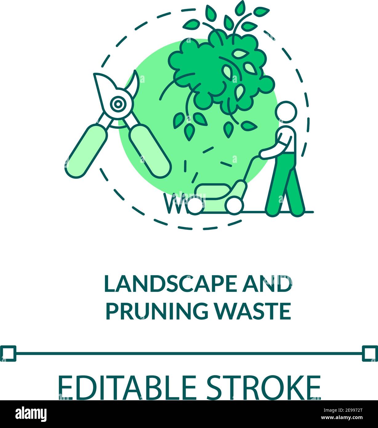 Landscape and pruning waste concept icon Stock Vector Image & Art - Alamy