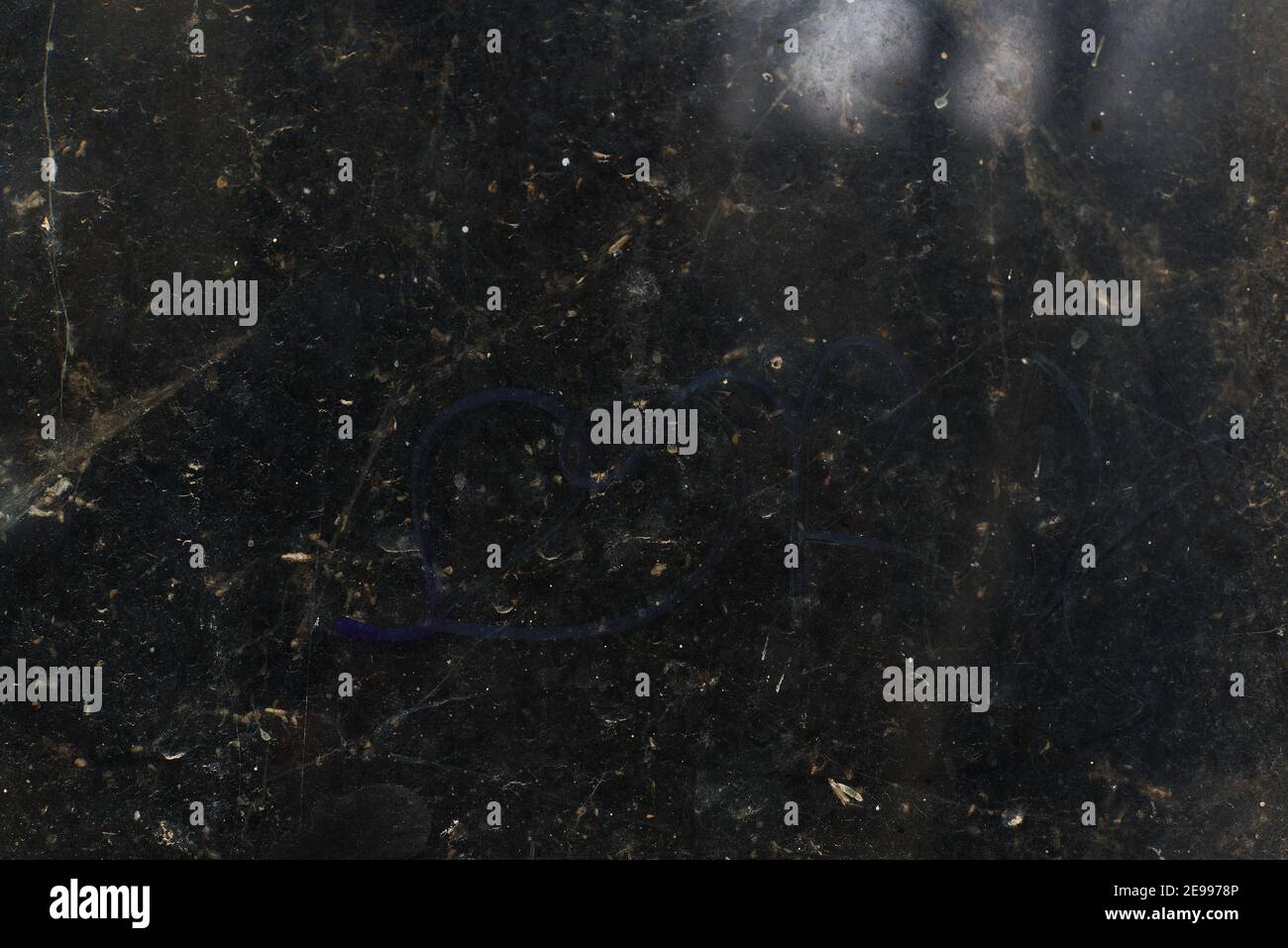 Aged dusty glass surface scratched old texture background dark suburban ...