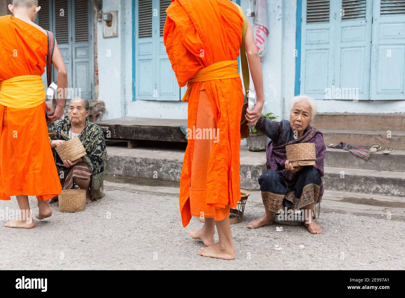 Novice monks procession hi-res stock photography and images - Alamy