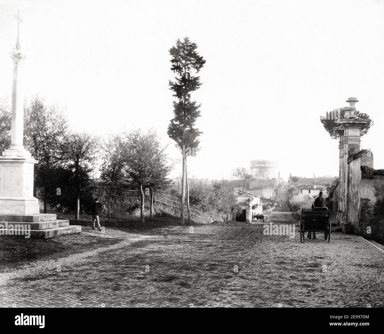 Late 19th century photograph - Appian Way, Tomb of Cecilia Metella ...