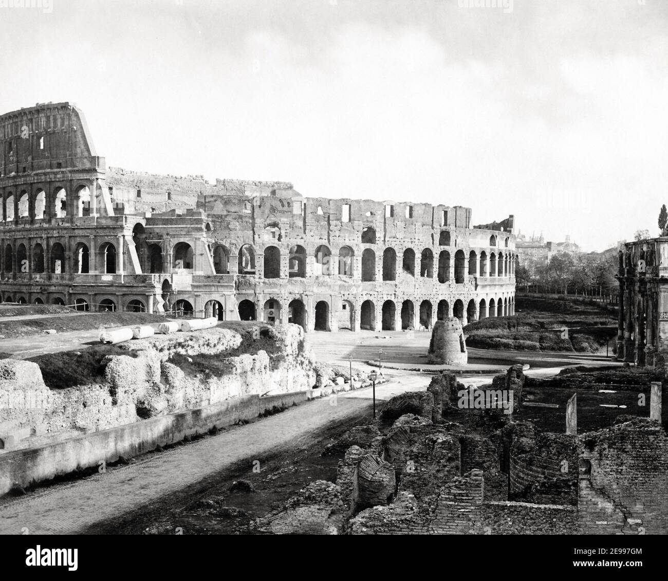Late 19th century photograph - The Colosseum, Rome, Italy Stock Photo ...