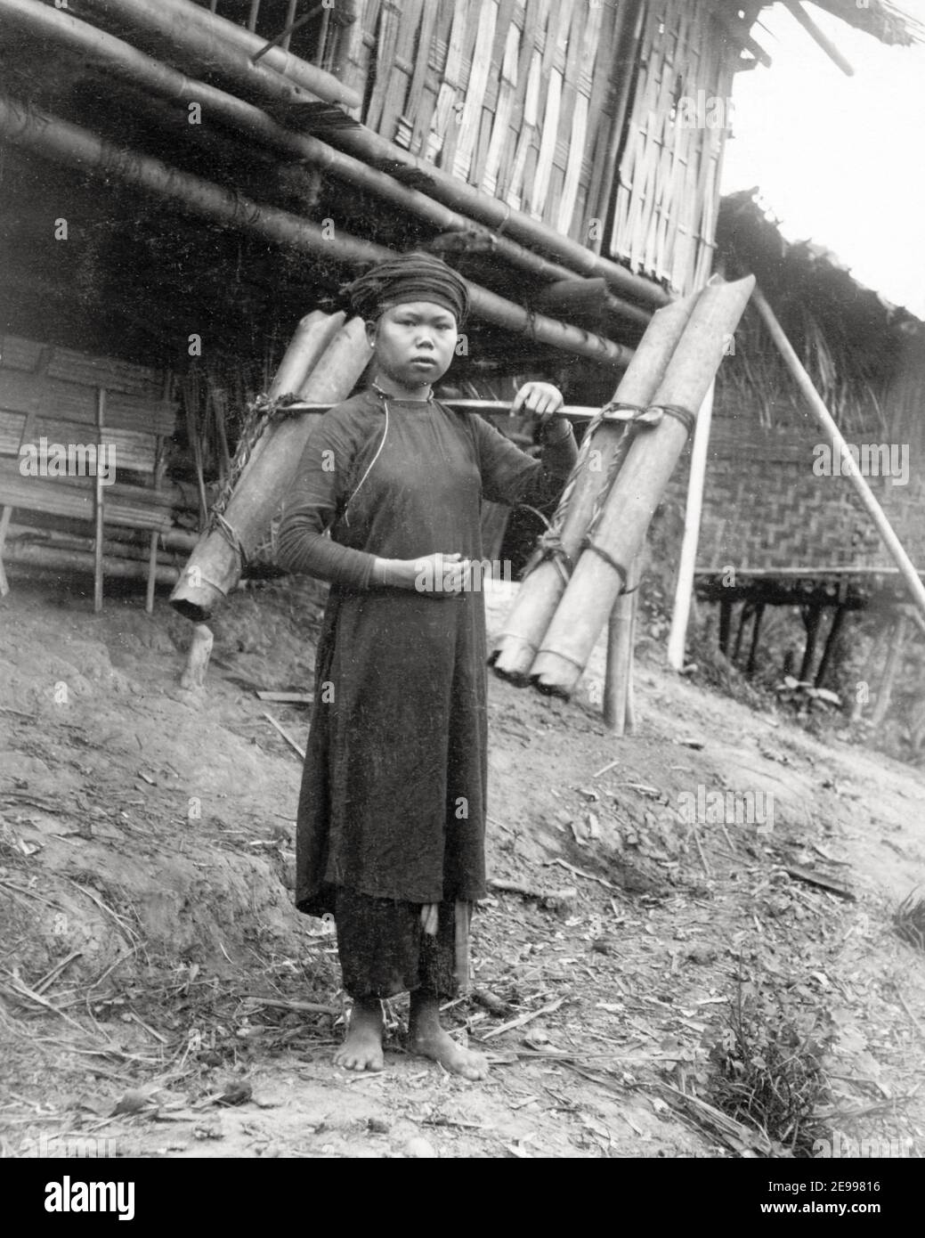 Late 19th century photograph - Muong Woman, Vietnam Stock Photo - Alamy