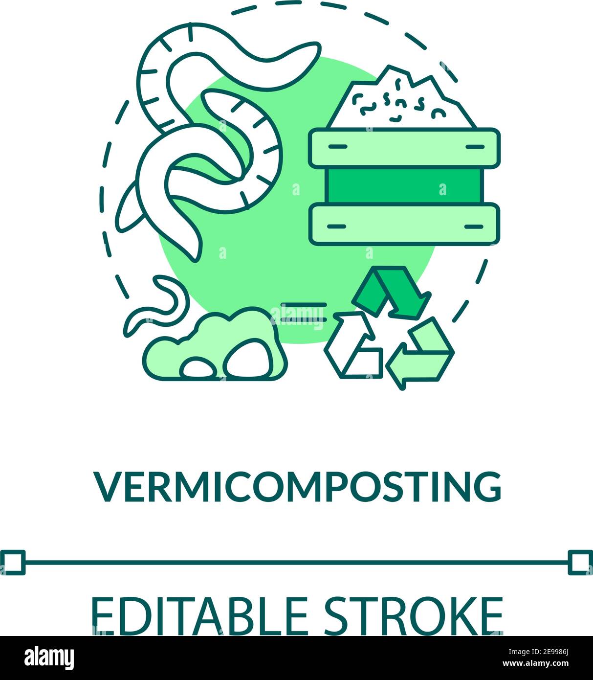 Vermicomposting concept icon Stock Vector Image & Art - Alamy