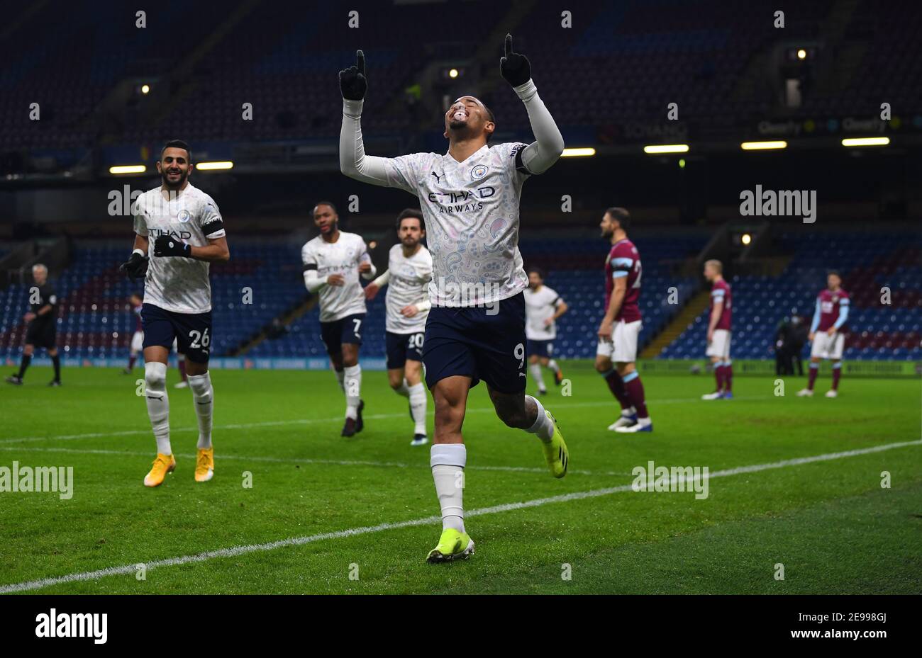 Manchester City's Gabriel Jesus celebrates scoring their side's first ...