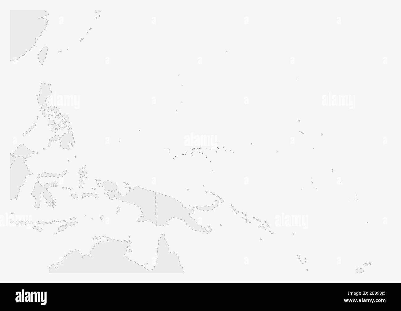 Map of Oceania with highlighted Micronesia map, gray map of Micronesia ...