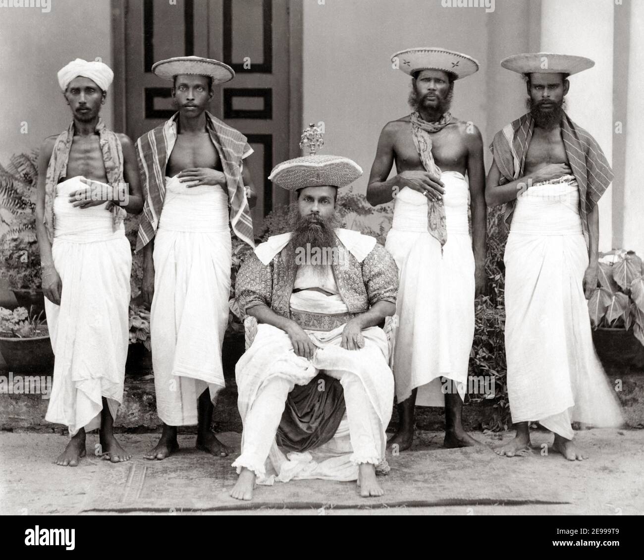 Late 19th century photograph - group of Native Chiefs, Ceylon, Sri ...