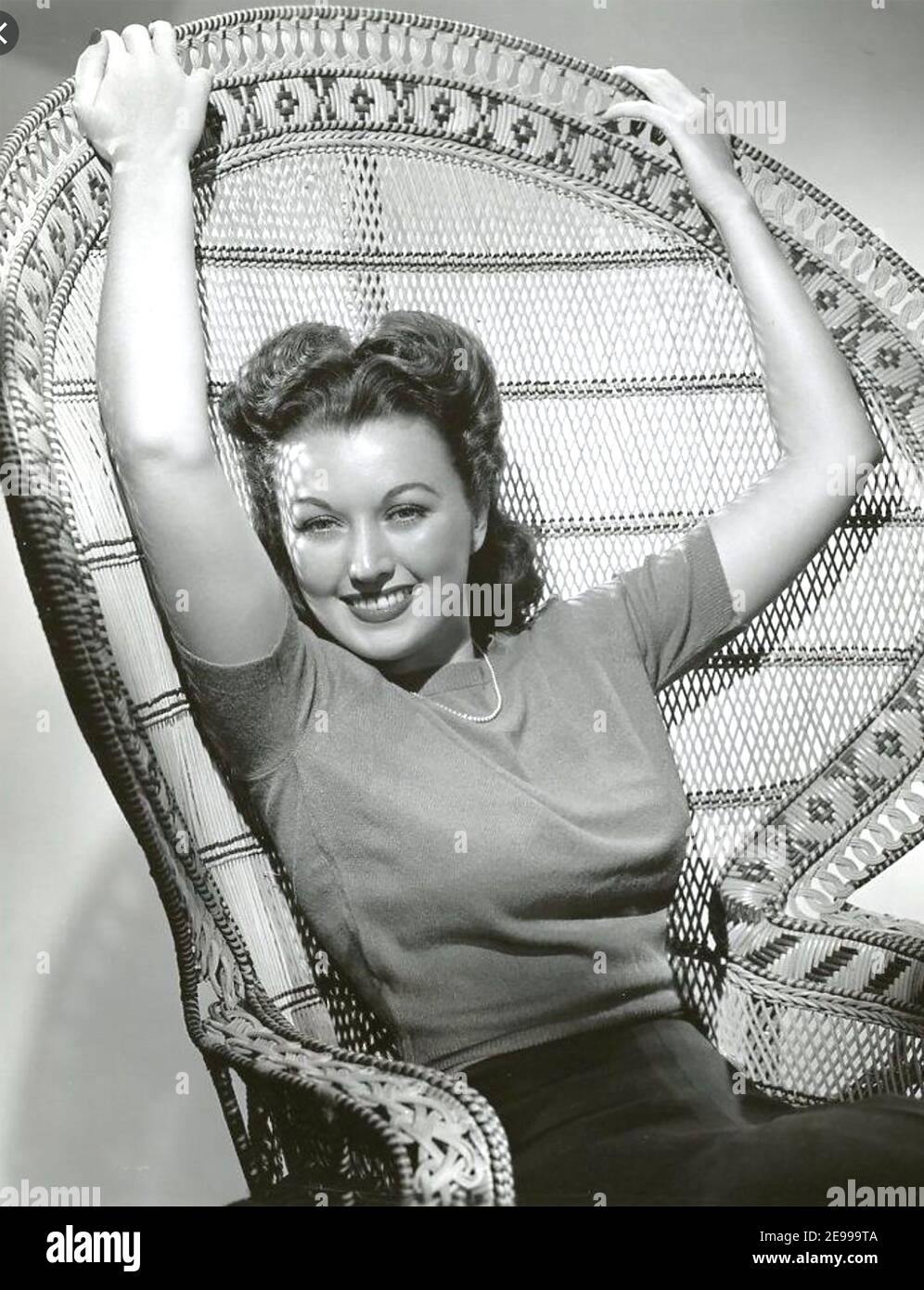 GINNY SIMMS (1913-1994) Promotional photo of American singer and film actress about 1943 Stock ...