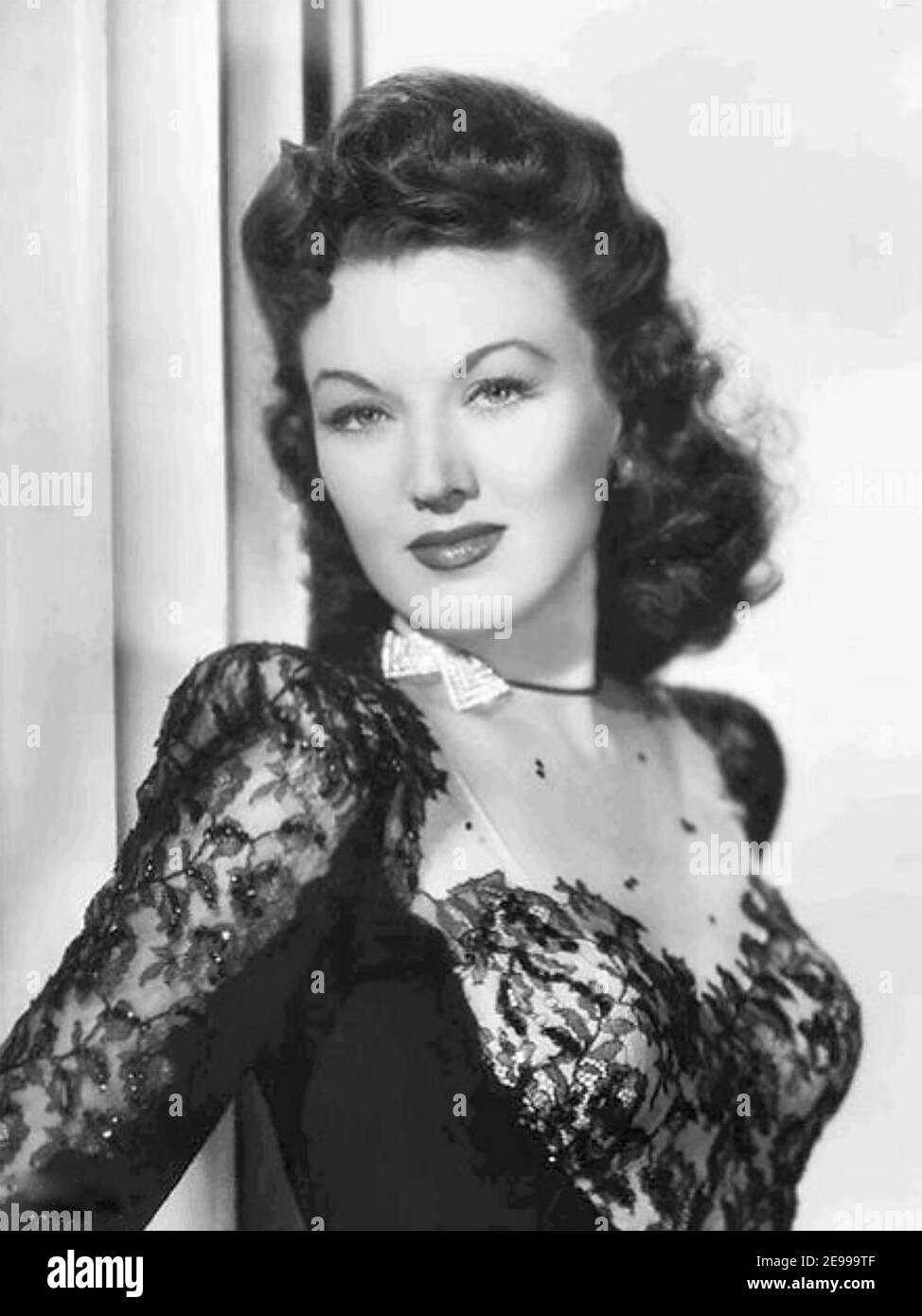 GINNY SIMMS (1913-1994) Promotional photo of American singer and film actress about 1943 Stock ...