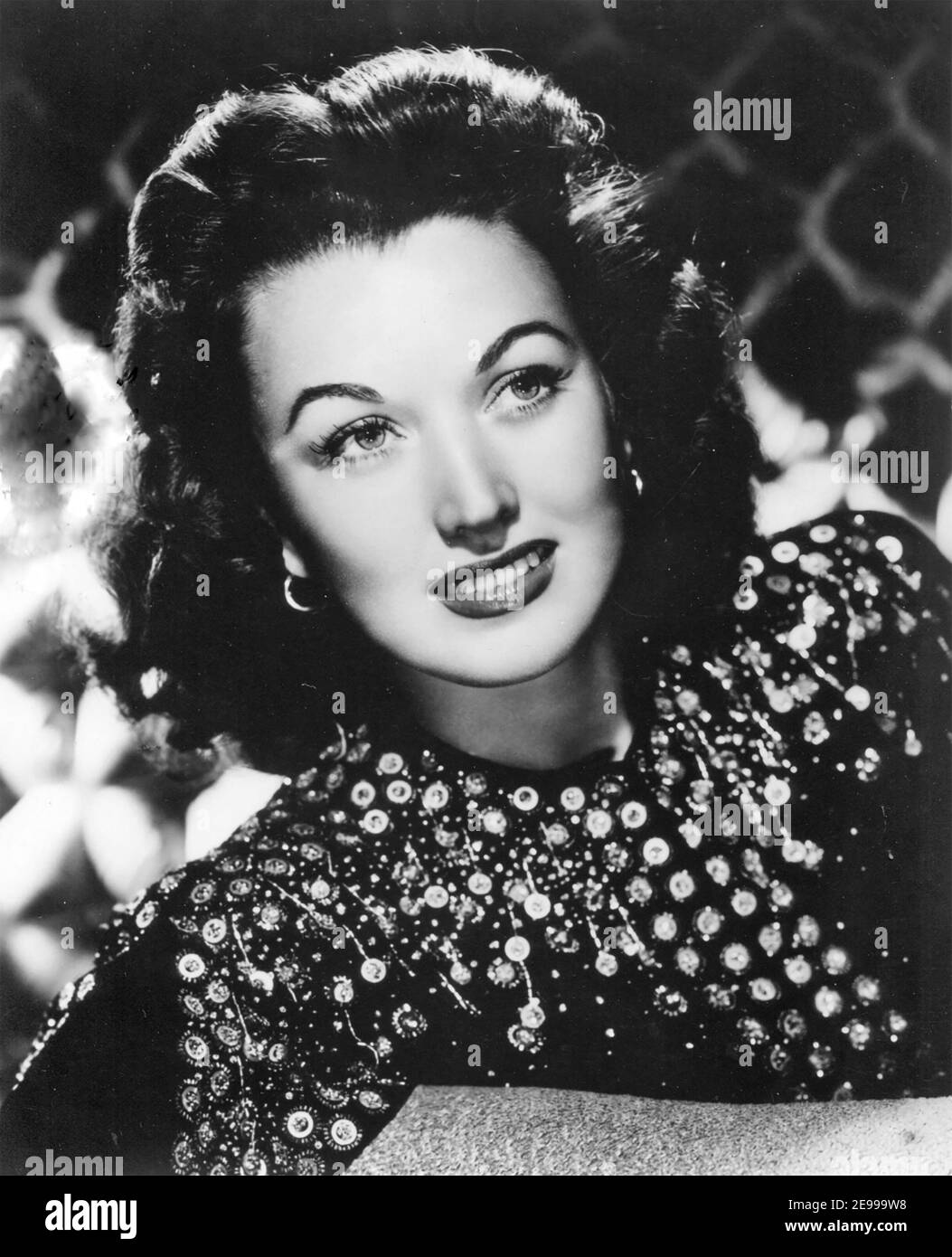 GINNY SIMMS (1913-1994) Promotional photo of American singer and film actress about 1943 Stock ...