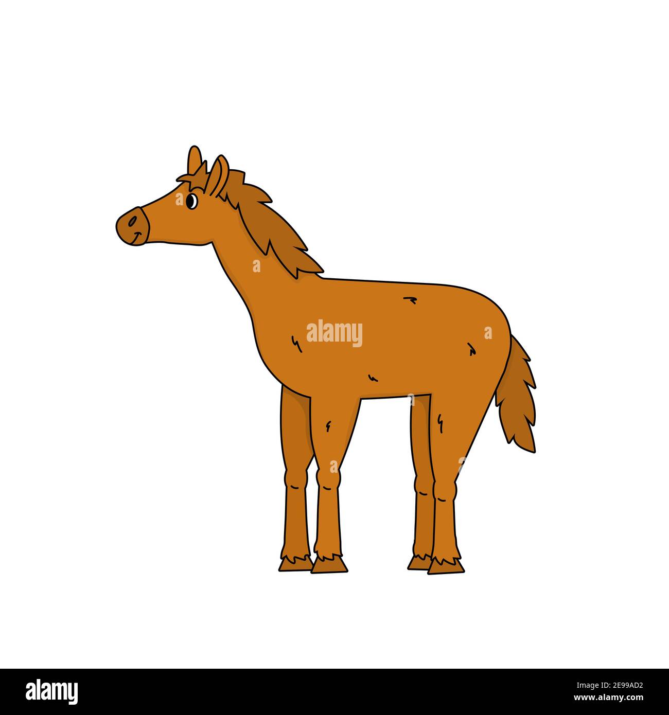 Side view beautiful brown white Stock Vector Images - Alamy