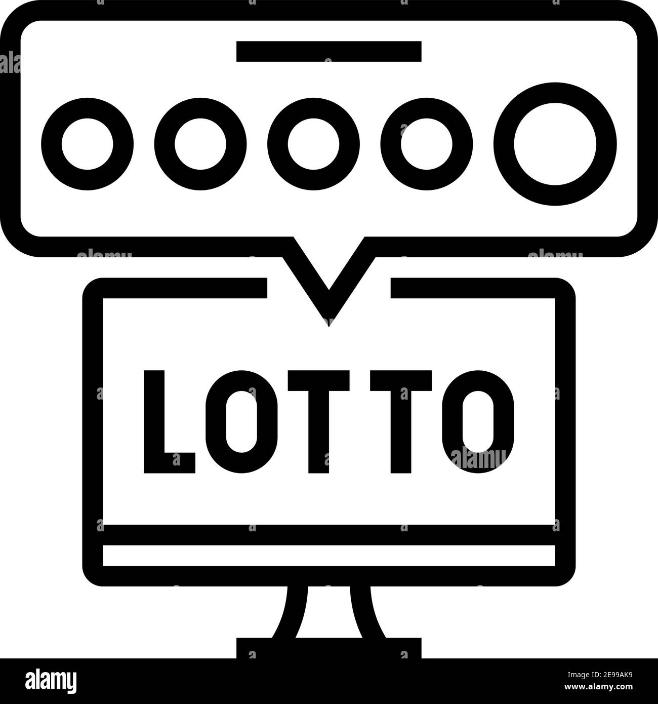 tv lotto line icon vector illustration Stock Vector Image & Art - Alamy