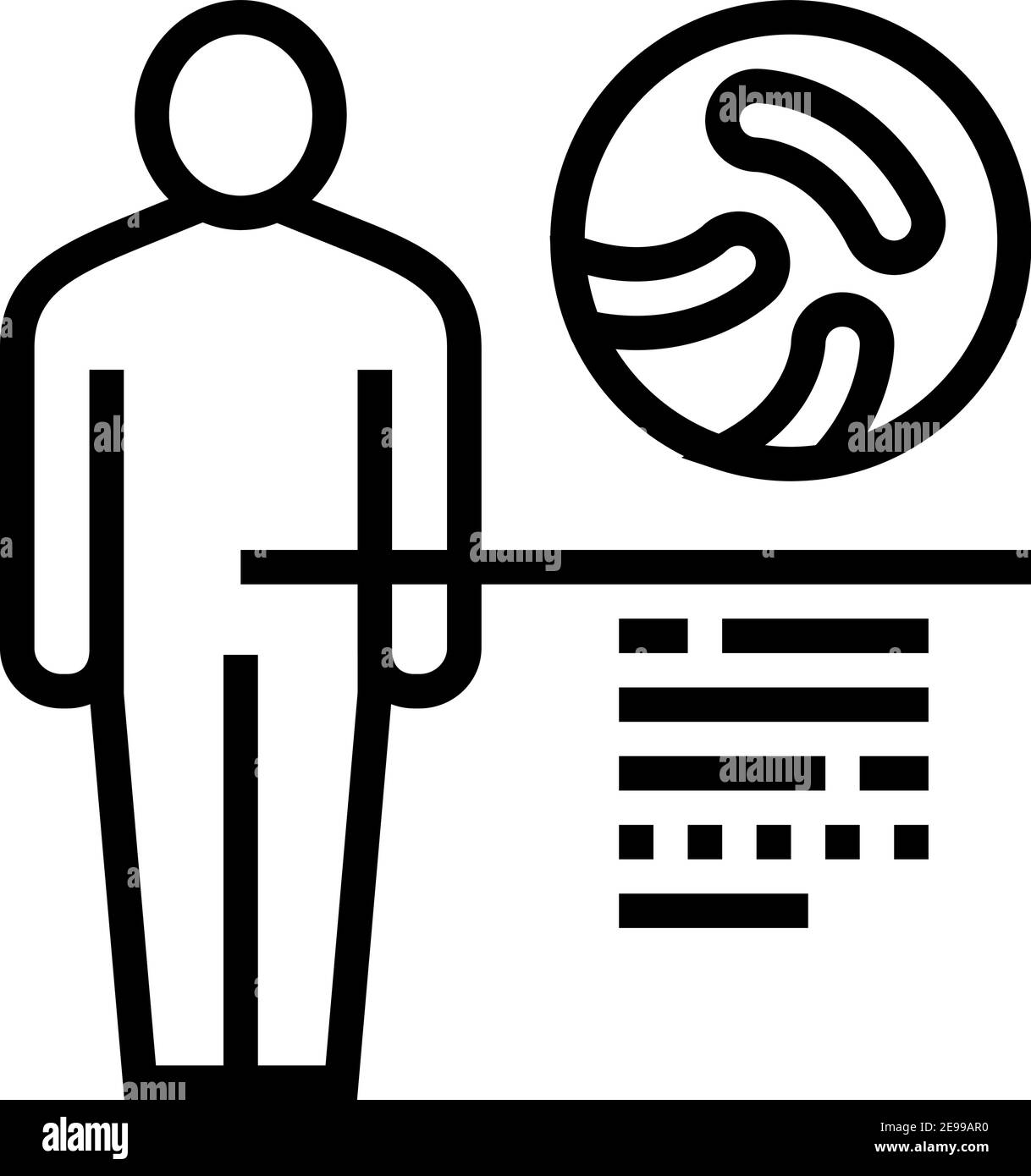 intestine microflora line icon vector illustration Stock Vector Image ...