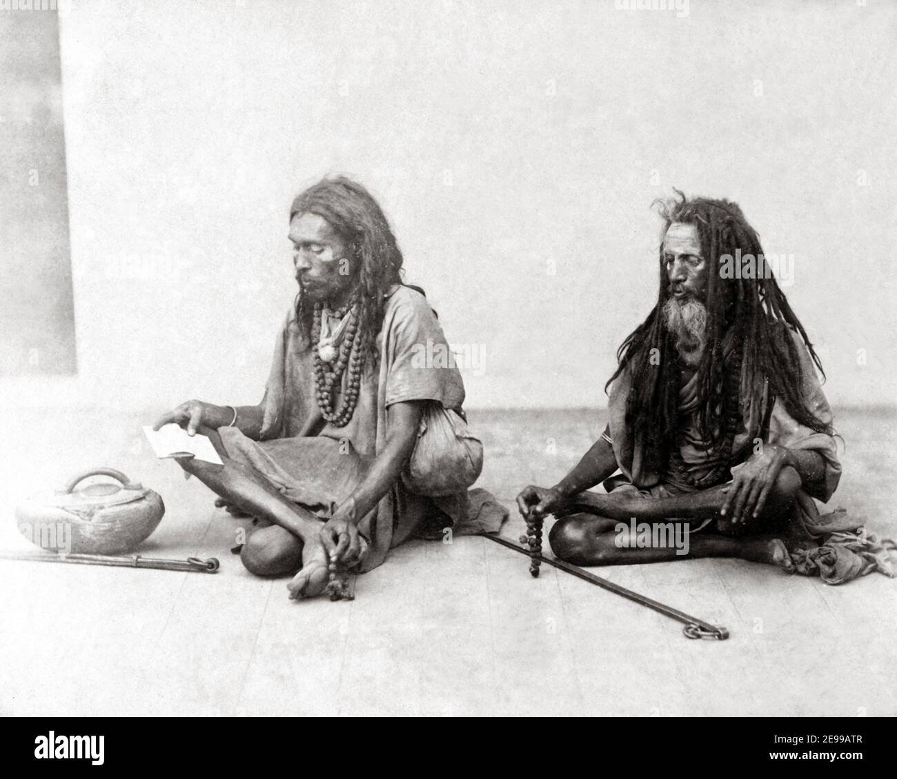 Late 19th century photograph - Fakirs, India Stock Photo - Alamy
