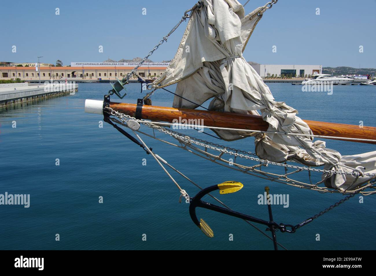 La Maddalena, Sardinia, Italy. Traditional wooden boat Stock Photo - Alamy