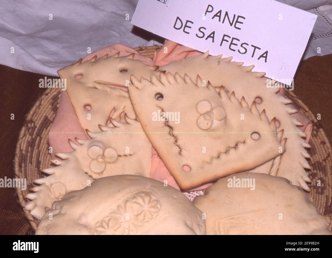 Traditional bread of Sardinia (scanned from colorslide Stock Photo - Alamy