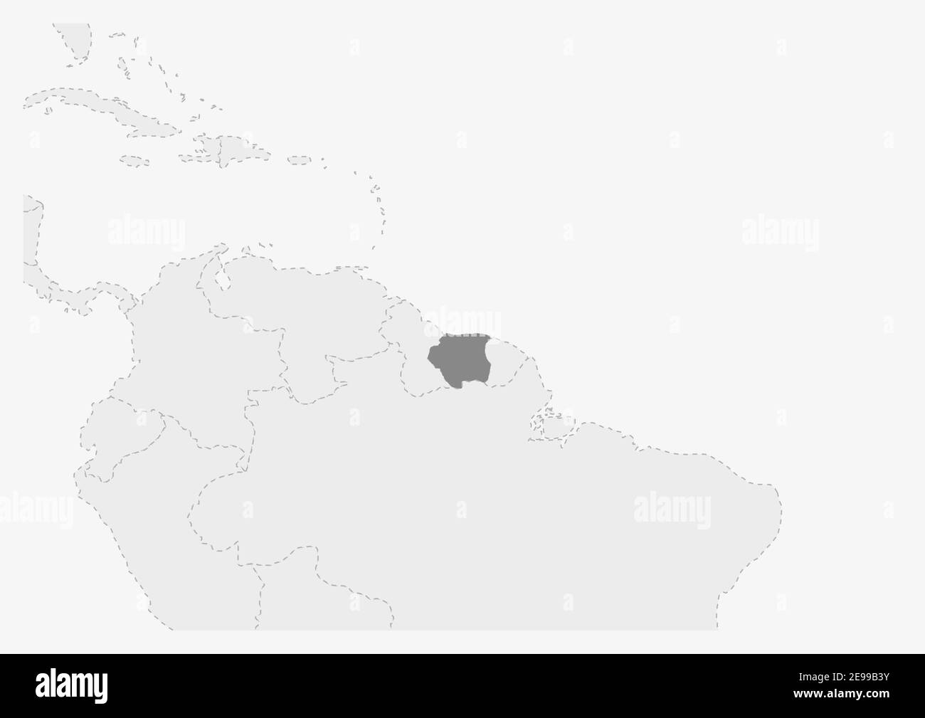 Suriname on us map united states