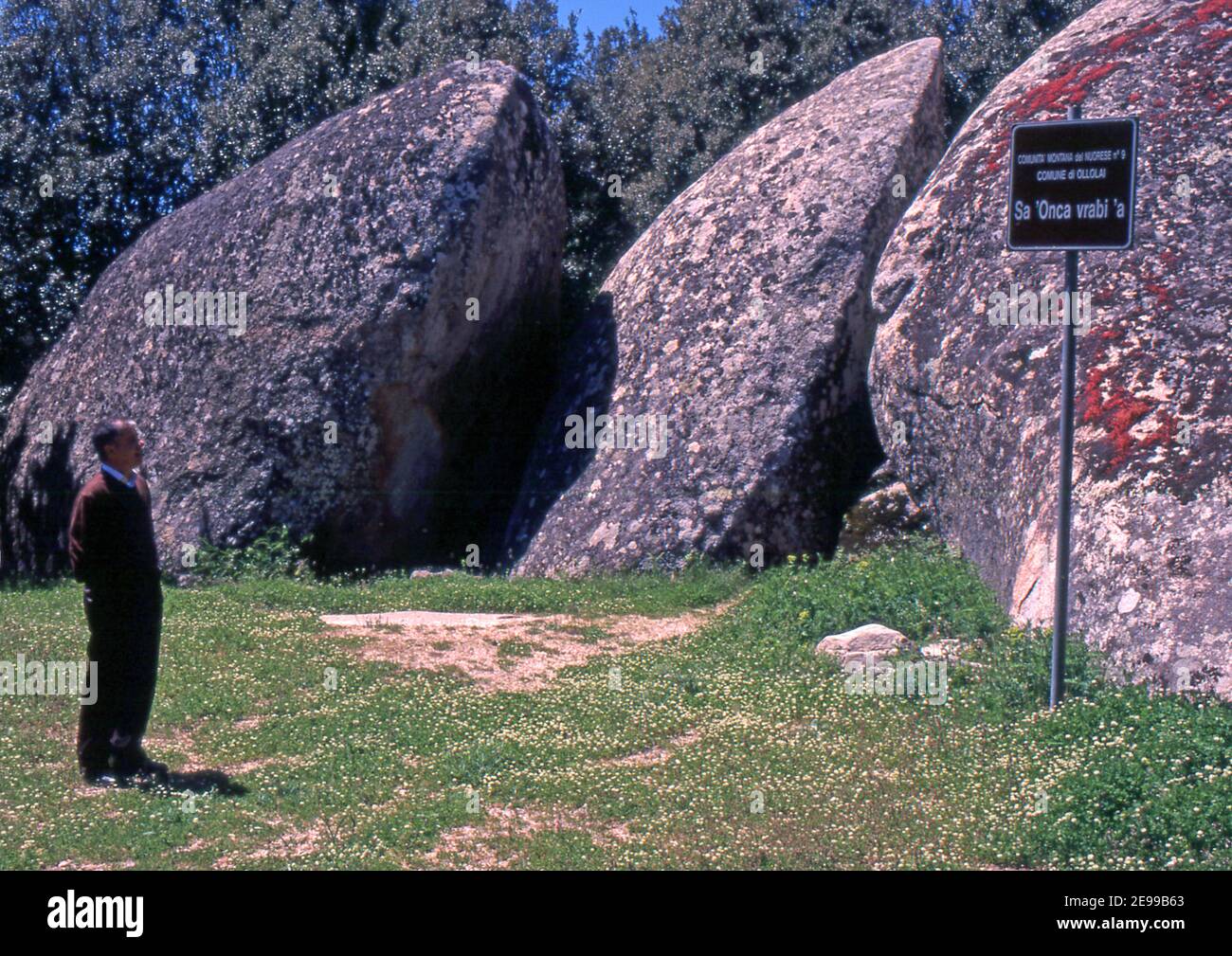 Ollolai, Sardinia, Italy (scanned from Fujichrome Velvia Stock Photo ...