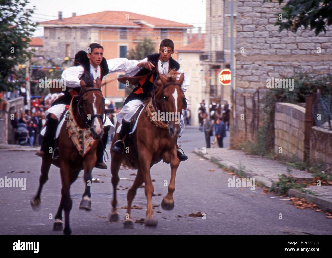 Ollolai, Sardinia, Italy (scanned from Fujichrome Velvia Stock Photo ...