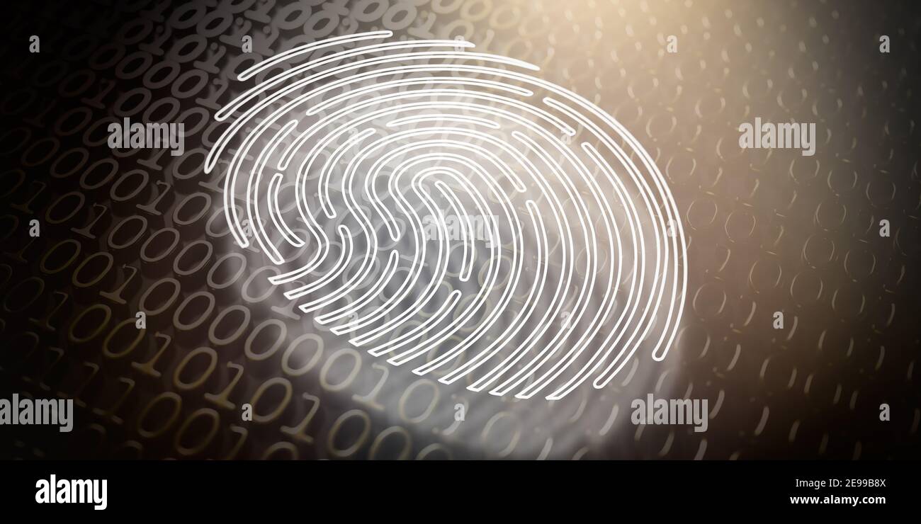 Fingerprint with binary code hi-res stock photography and images - Alamy
