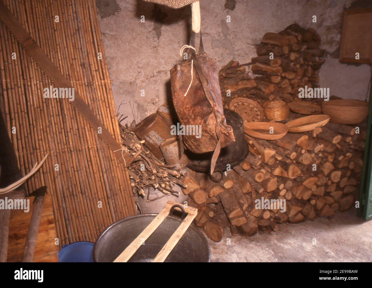 Ollolai, Sardinia, Italy (scanned from Fujichrome Velvia Stock Photo ...