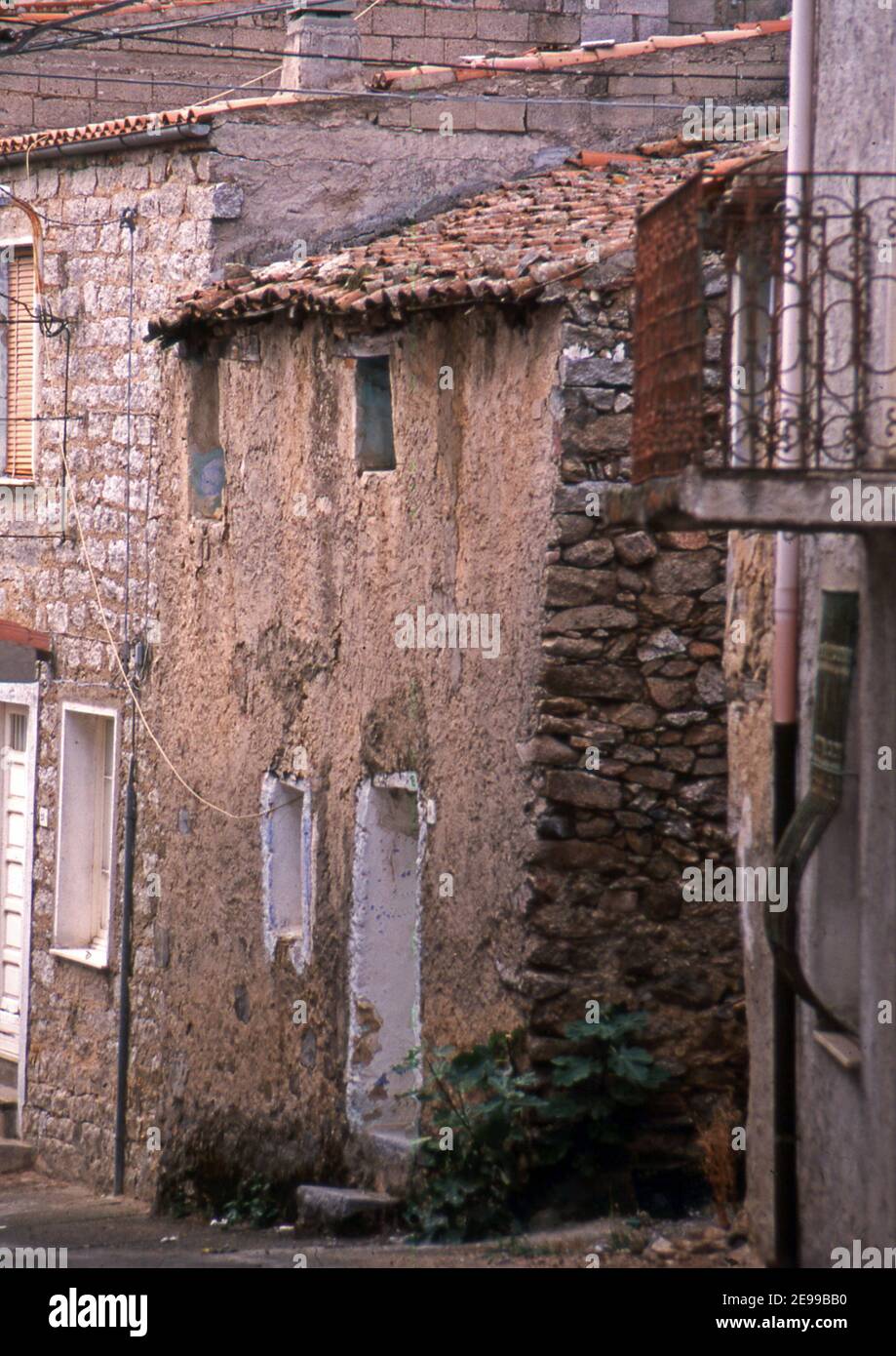 Ollolai, Sardinia, Italy (scanned from Fujichrome Velvia Stock Photo ...