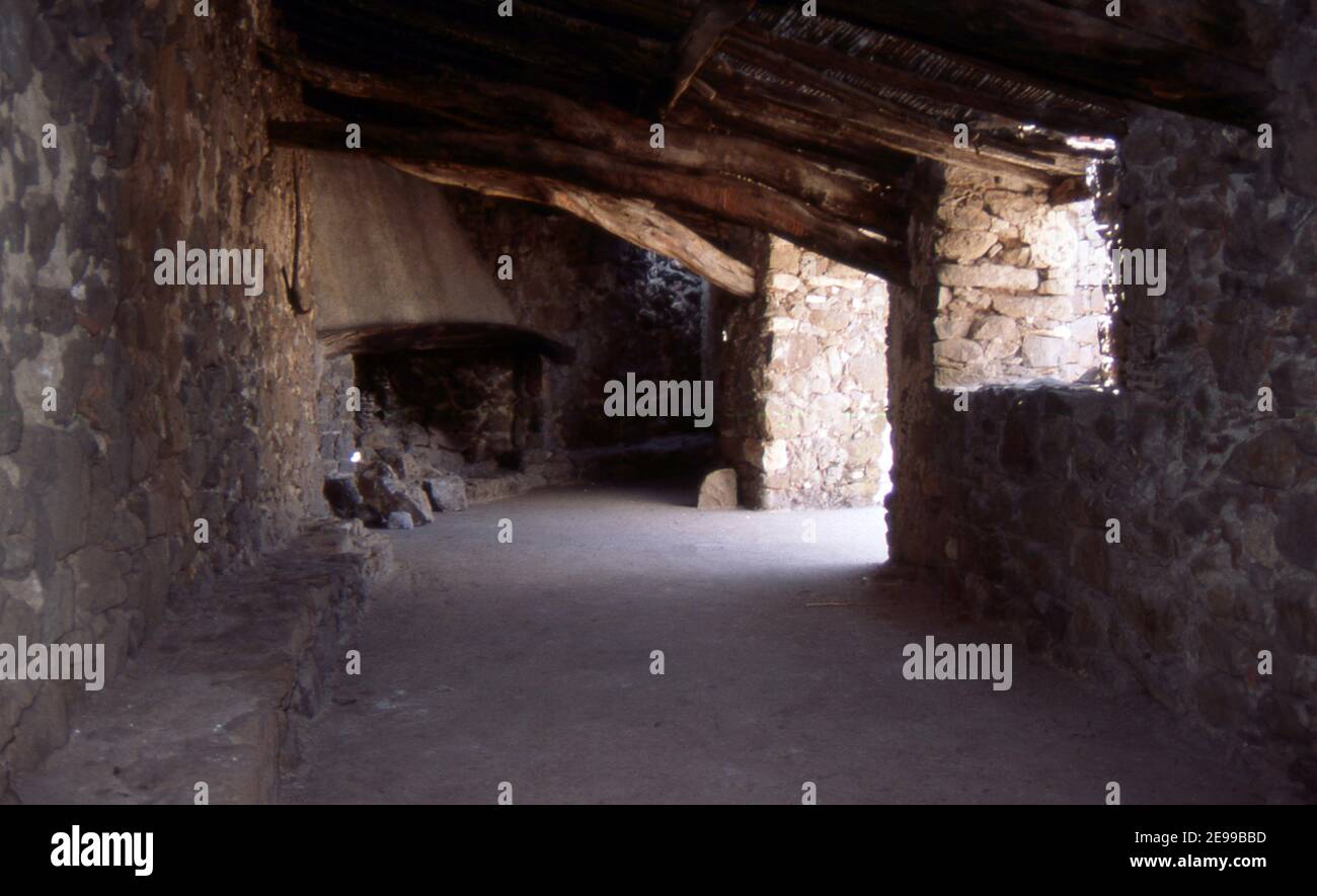 Ollolai, Sardinia, Italy, Old shepherd house (scanned from Fujichrome ...