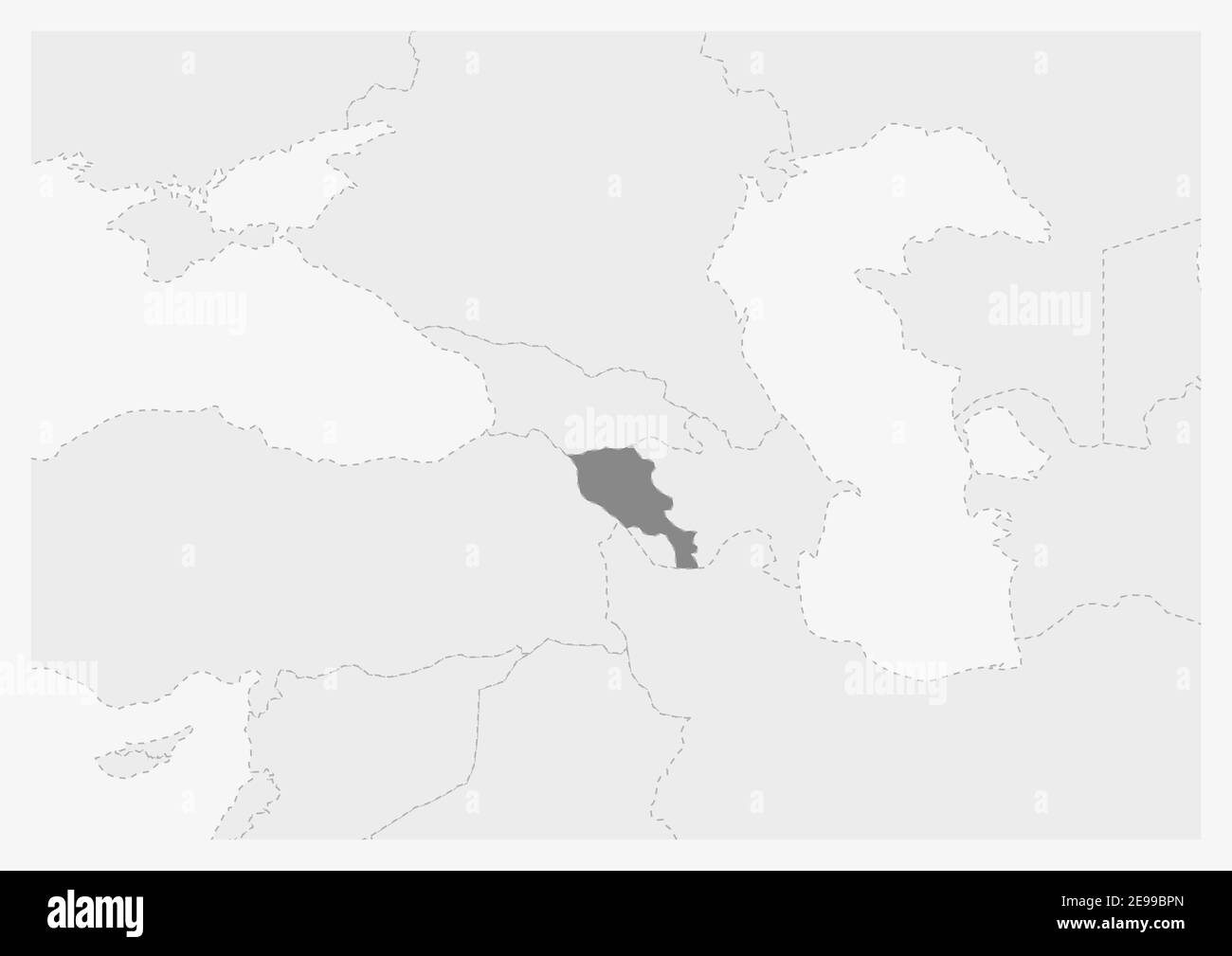 Map of Europe with highlighted Armenia map, gray map of Armenia with ...