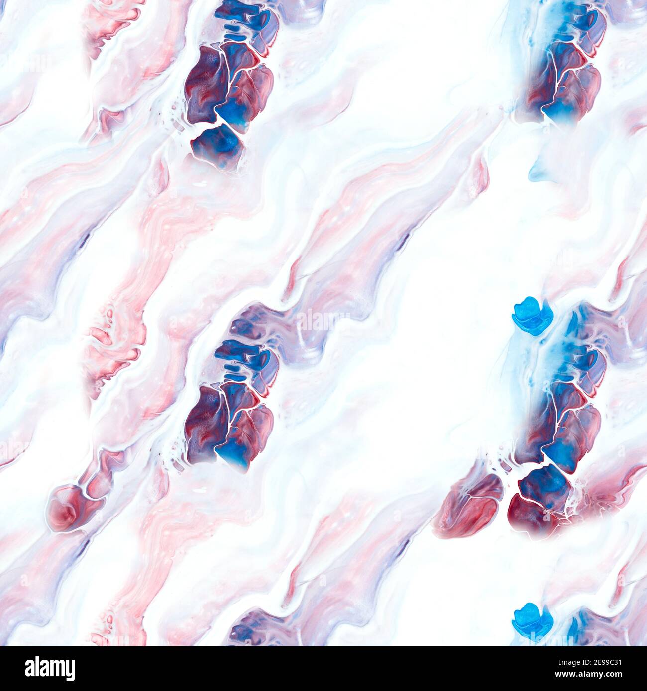 Blue and red creative abstract hand painted seamless pattern, brush ...