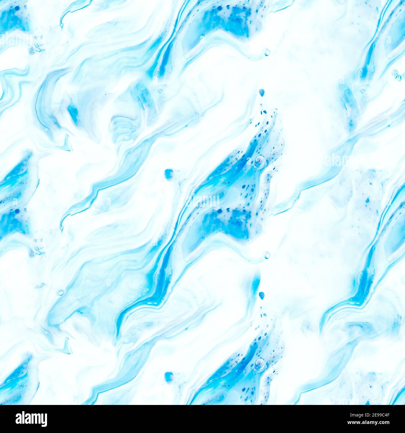Blue creative abstract hand painted seamless pattern, marble acrylic ...