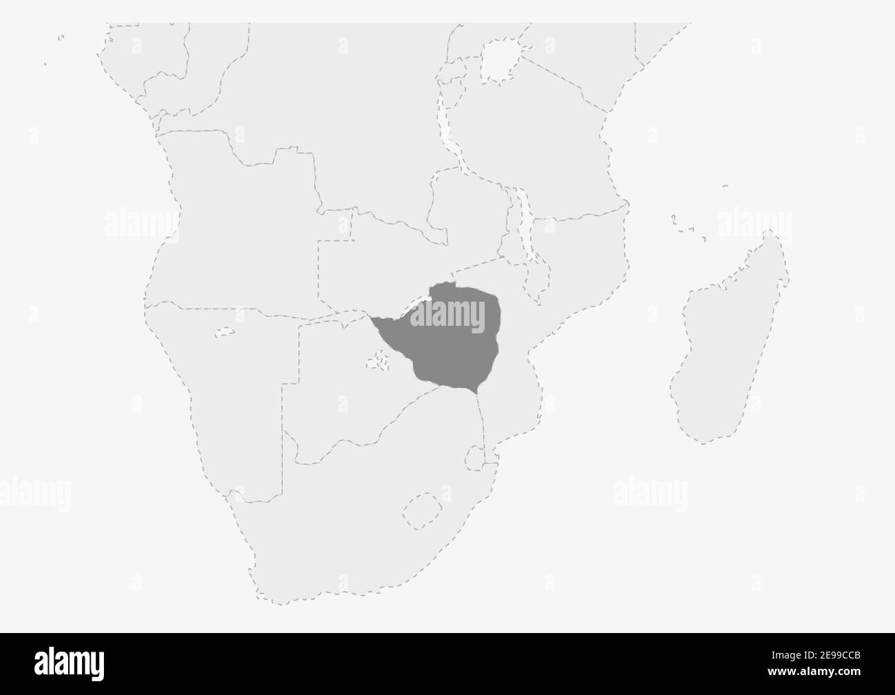 Zimbabwe On Map Of Africa