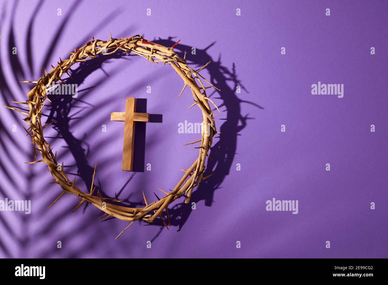 Lent season, Holy week and Good friday concept. Crown of torns and ...