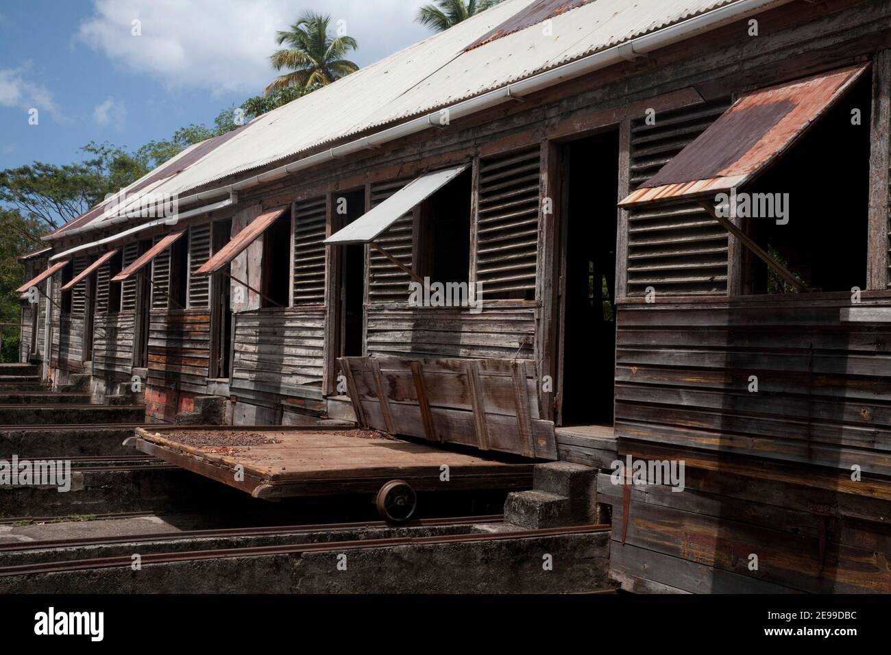 the boucan old wooden buildings at dougaldston estate grenada windward ...