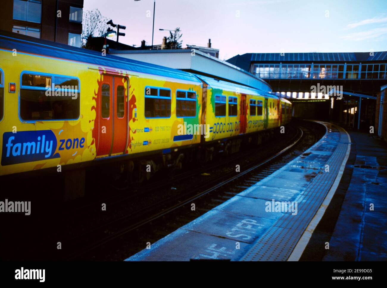 Sutton Surrey England London to Brighton Commuter Train Brightly ...