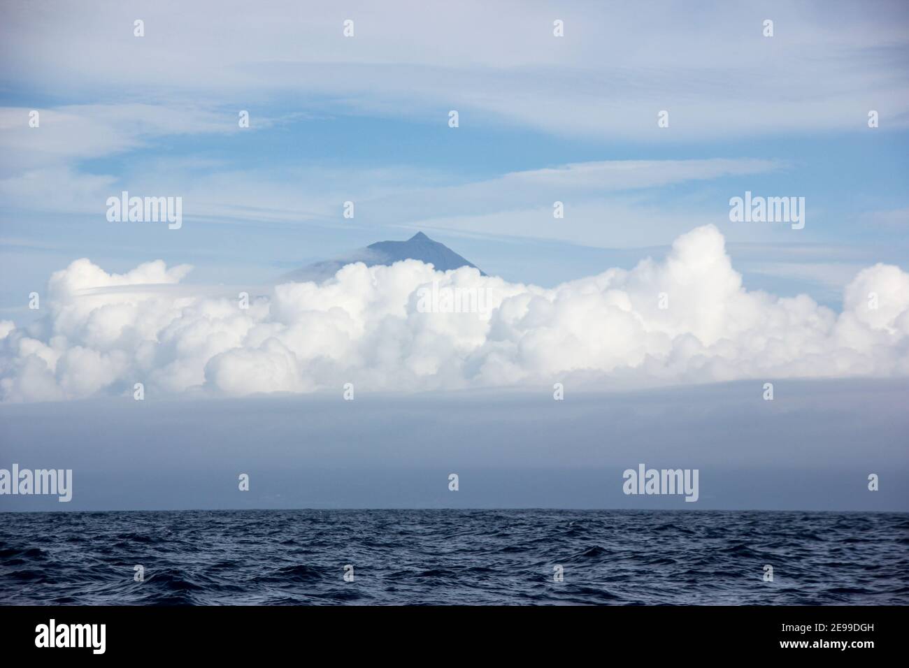 Pico island, top of the mountain Pico, Azores, landscape, famous Stock ...
