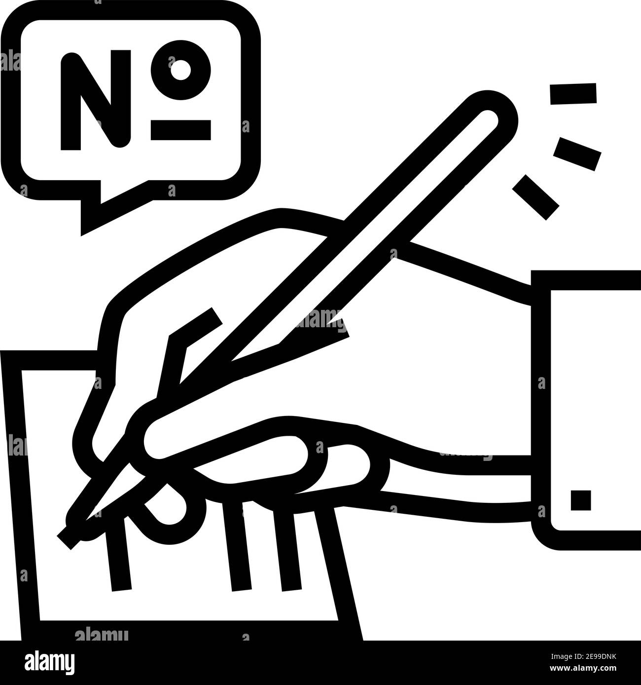 filling lotto card line icon vector illustration Stock Vector Image ...