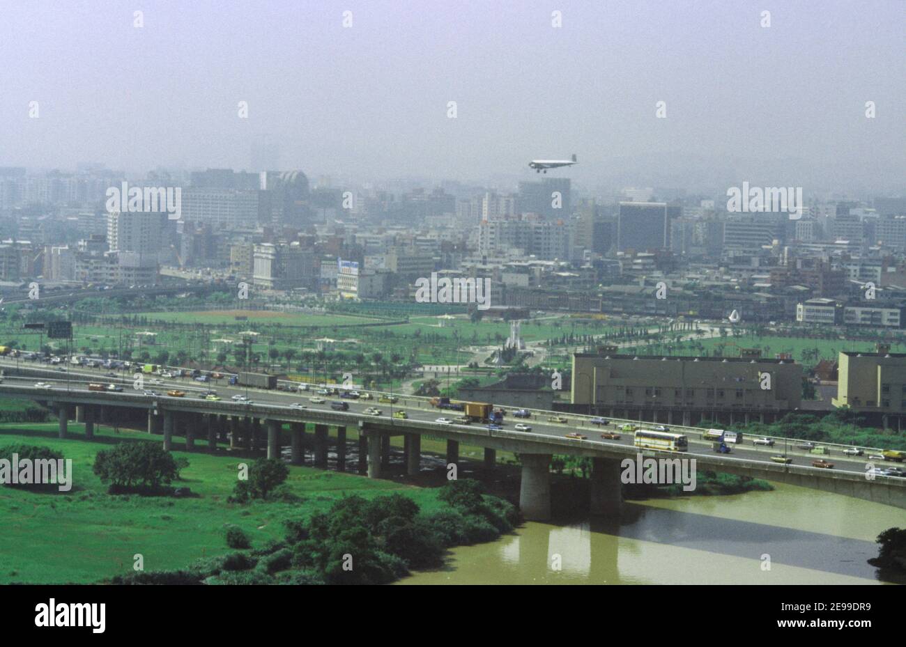 Taipei Taiwan View Of City From Grand Hotel Showing Pollution Stock ...