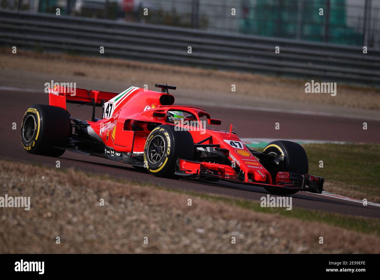 #47 Mick Schumacher, Haas, Ferrari Driver Accademy drive the Ferrari ...
