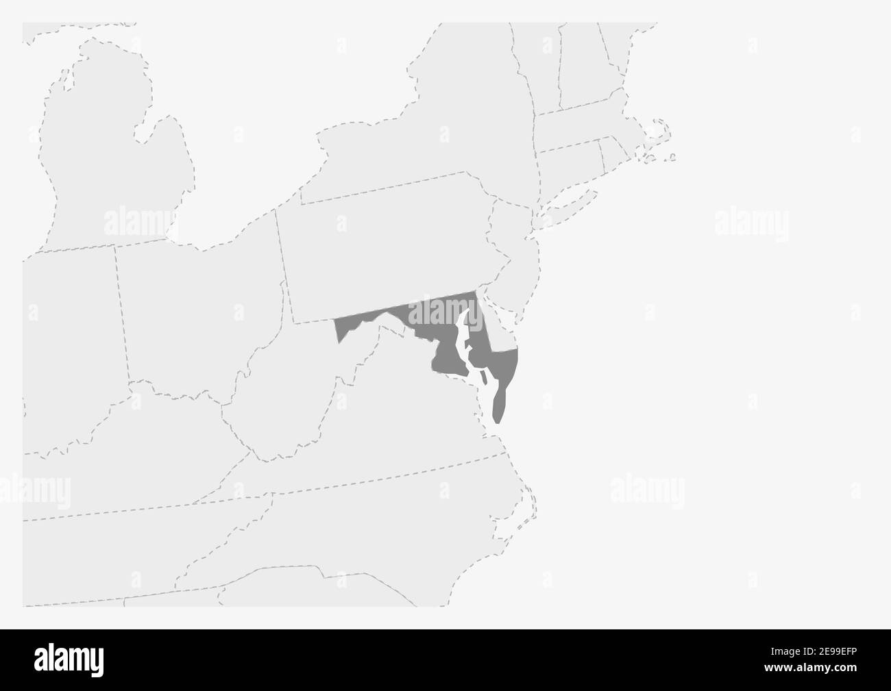 Map Of USA With Highlighted Maryland Map Gray Map Of US State Maryland Map Of USA With Highlighted Maryland Map Gray Map Of US State Maryland