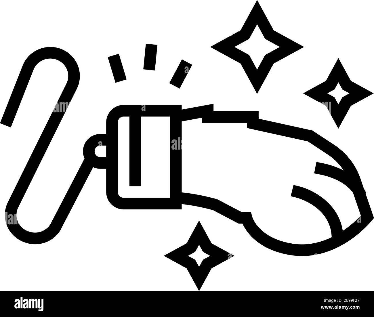 rabbit paw luck lotto line icon vector illustration Stock Vector Image ...